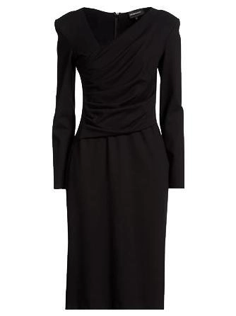 Emporio Armani Viscose, Polyamide, Elastane Bodycon Mini Dress - Black