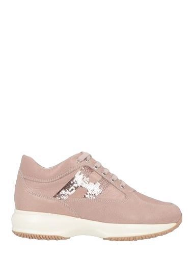 Hogan Low-top Sneakers In Leather With Sequins - Pink