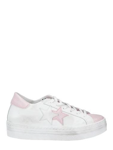 2STAR Leather Low-top Sneakers With Star Detail - Off White