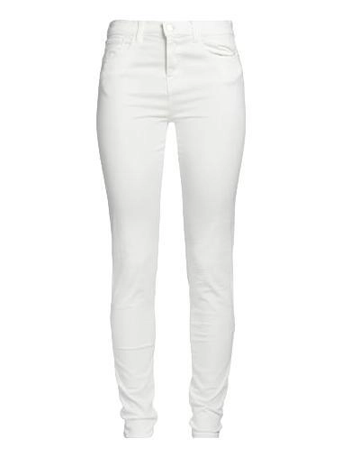 Emporio Armani Cotton, Viscose, And Elastane Skinny Fit Gabardine Pants - Off White