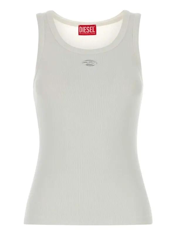 DIESEL® Stretch Cotton Ribbed Tank Top - White