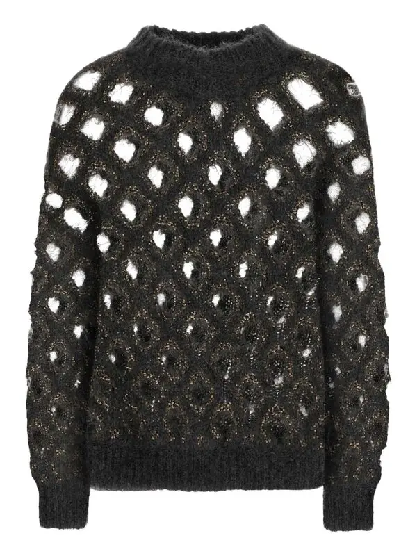 Brunello Cucinelli Mohair Blend Oversize Sweater - Gray