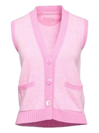 PUROTATTO Sleeveless Cashmere Cardigan - Pink