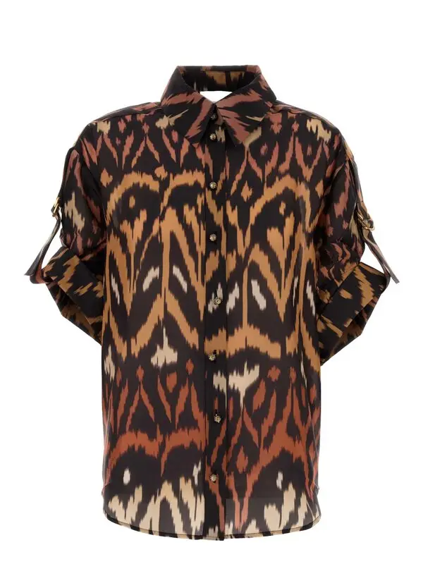 Zimmermann Printed Silk Aster Shirt - Multicolor