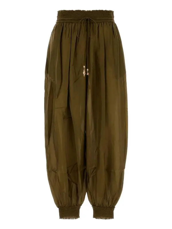 Zimmermann Silk Mahon Pants - Green