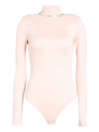 Elisabetta Franchi Bodysuit With Crystal Appliqu - Blush