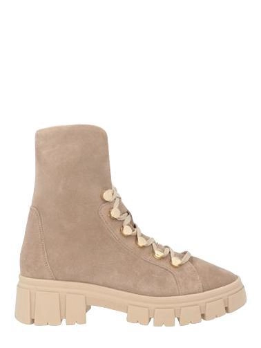 CERRUTI 1881 Lace-up Ankle Boots In Cow Leather And Suede - Beige