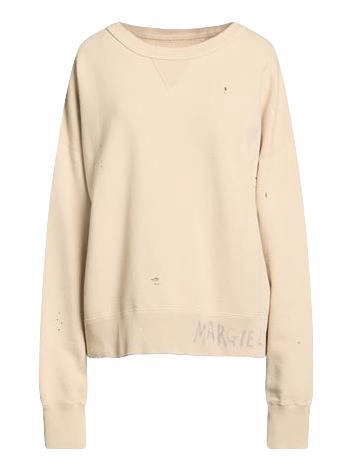 MAISON MARGIELA Cotton Crewneck Sweatshirt - Beige
