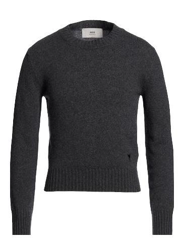 AMI Paris Cashmere Wool Crewneck Sweater - Grey