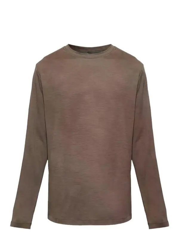Sease Long-sleeve Wool T-shirt - Brown