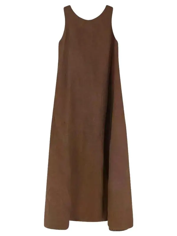 CO.GO Sleeveless Flared Maxi Dress - Brown