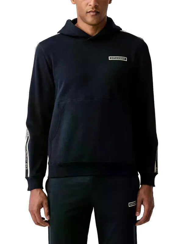 EA7 Logo-tape Hooded Hoodie - Blue