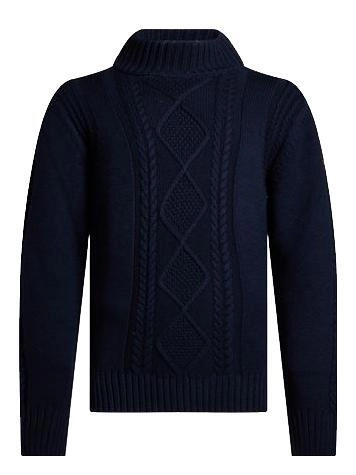 Paul & Shark Midnight Virgin Wool Turtleneck Sweater - Blue