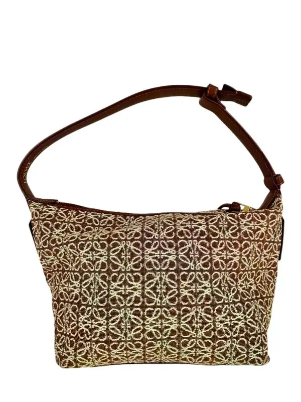 Loewe Anagram Jacquard Cubi Shoulder Bag - Brown