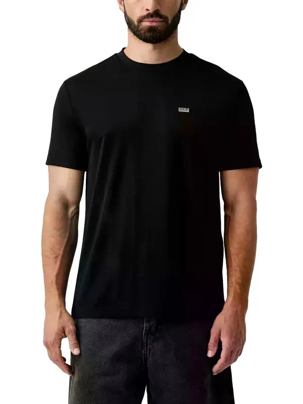 EA7 Logo-plaque Short-sleeve T-shirt - Black