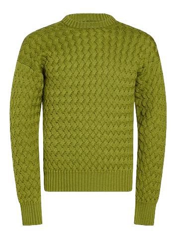 Alpha Studio Merino Wool Crewneck Sweater - Green