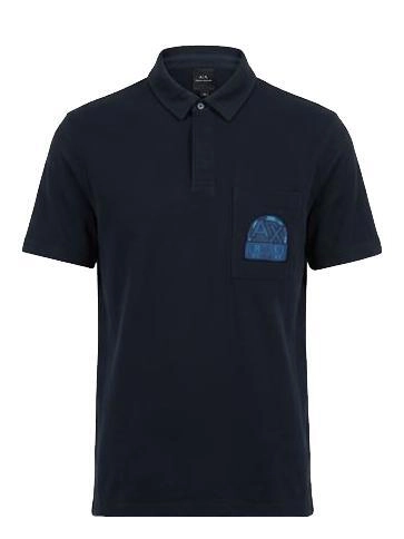 Armani Exchange Polo Shirt Size Cotton - Blue