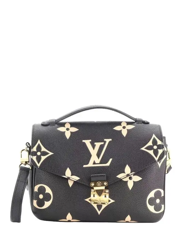 LOUIS VUITTON Pochette Métis Monogram Empreinte Giant Crossbody Bag - Black