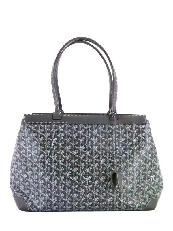 Goyard Bellechasse Pm Tote Bag In Coated Canvas - Grey