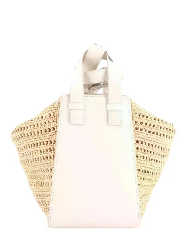 Loewe Hammock Raffia Compact Hobo Bag - Neutrals