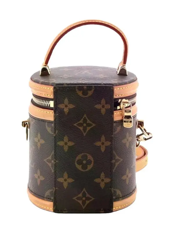 LOUIS VUITTON Cannes Handbag Monogram Canvas Nano Satchel - Brown