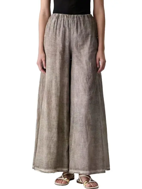 HAVEONE Elasticated Palazzo Pants - Neutrals