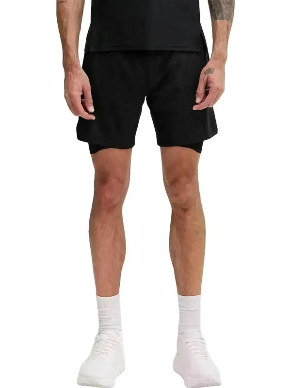 X-BIONIC Paneled Logo Print Shorts - Black