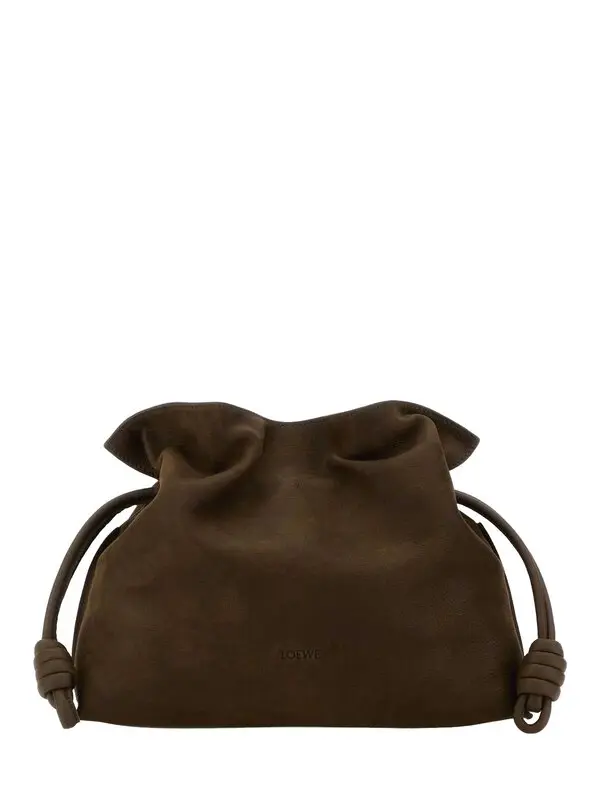 Loewe Nabuk Medium Flamenco Clutch - Brown