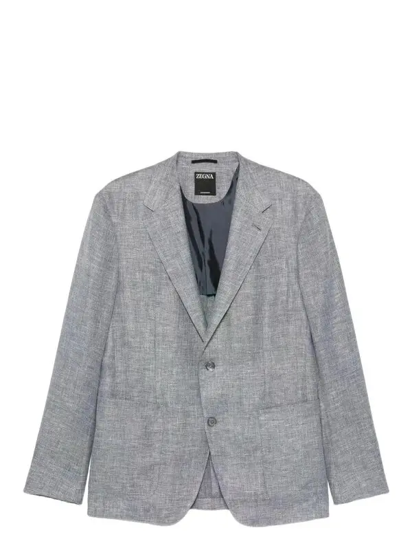 Zegna Single-breasted Notch-lapel Jacket - Blue