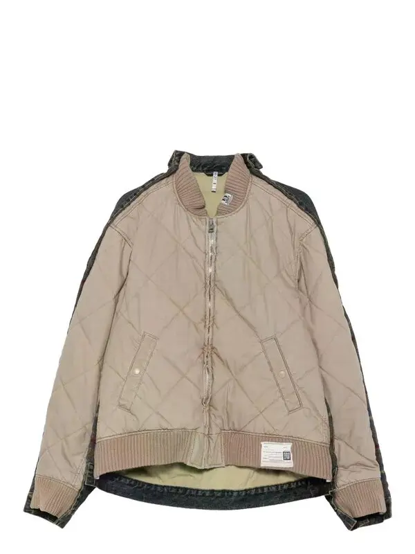 Mihara Yasuhiro Quilted Layered-denim Jacket - Neutrals
