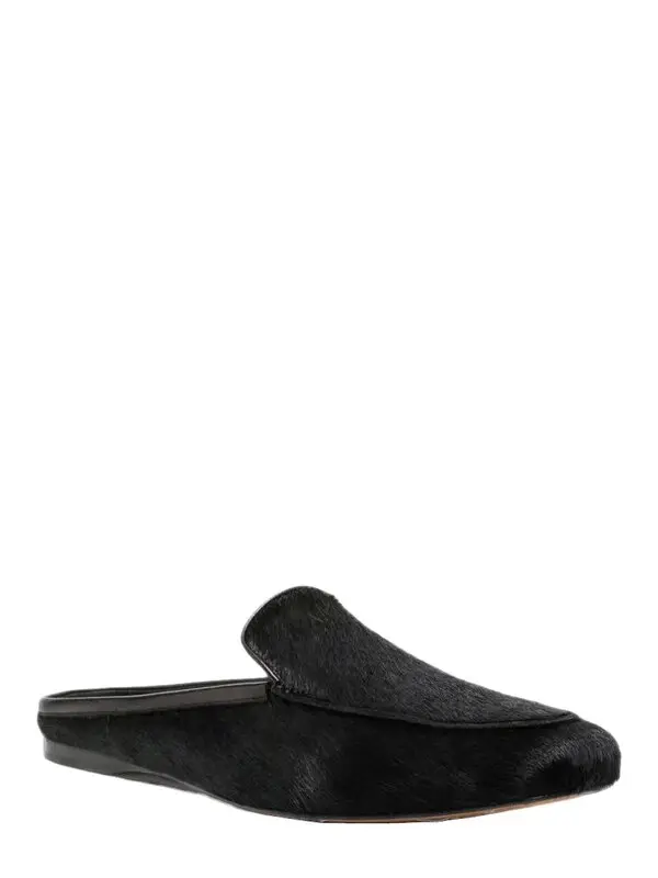 FORTE_FORTE Backless Almond Toe Loafers - Black