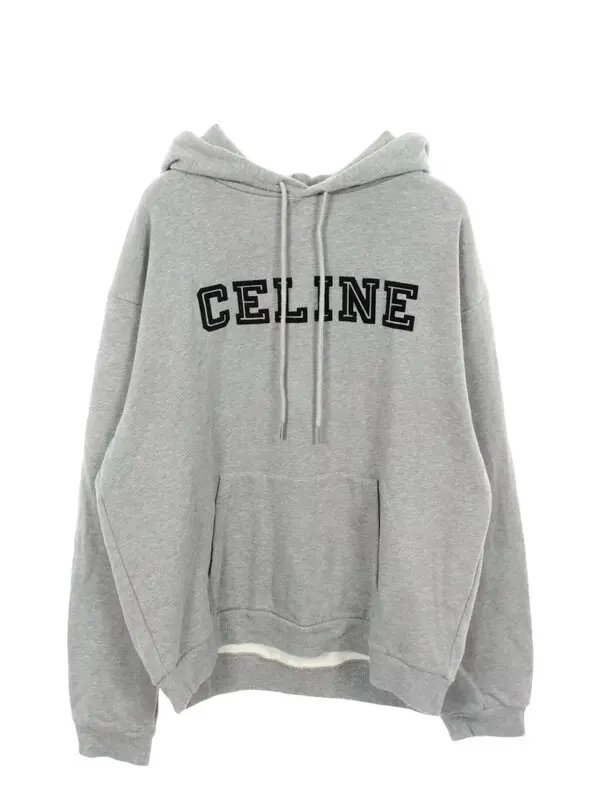 Celine Flocky Logo Hoodie - Grey