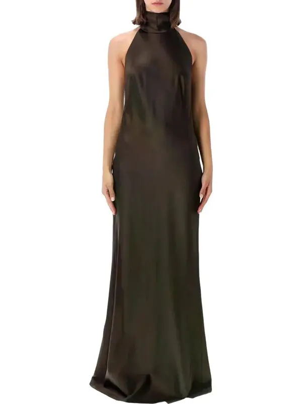 Ralph Lauren Chilton Halterneck Gown - Brown