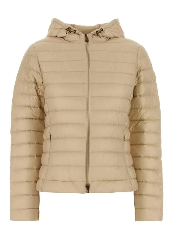 Moncler Sand Nylon Igelhood Down Jacket - Brown