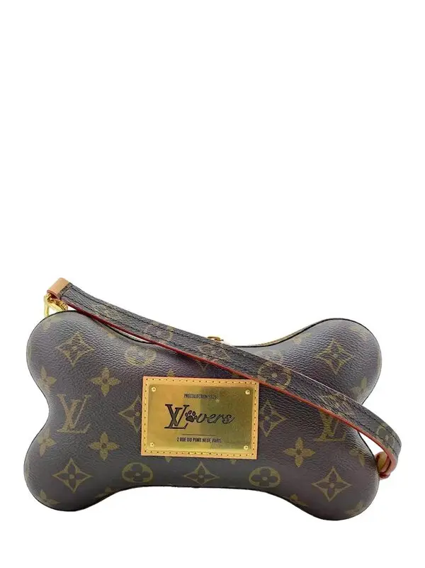 LOUIS VUITTON Monogram Bone Shoulder Bag - Brown
