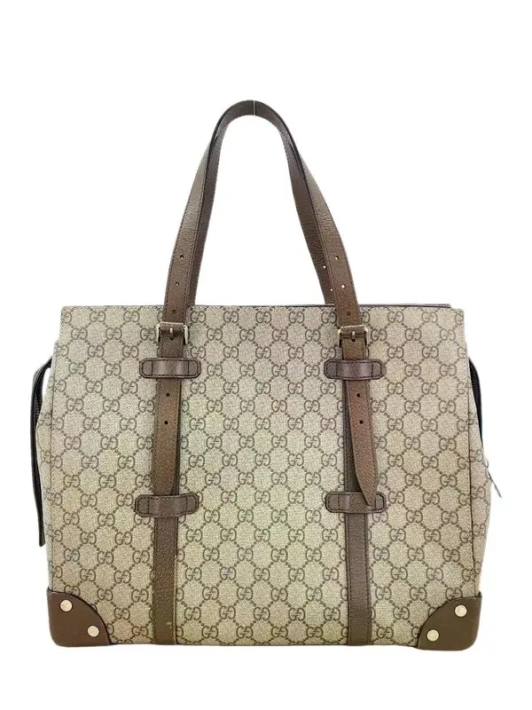 Gucci Gg Supreme Tote Bag - Brown