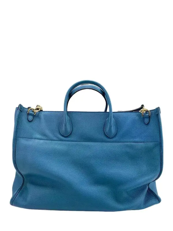 Gucci 2000s Leather Tote Bag - Blue