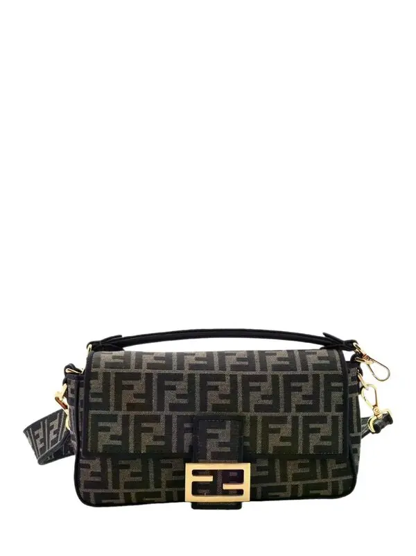 Fendi Baguette Nm Zucca Canvas Medium Shoulder Bag - Brown