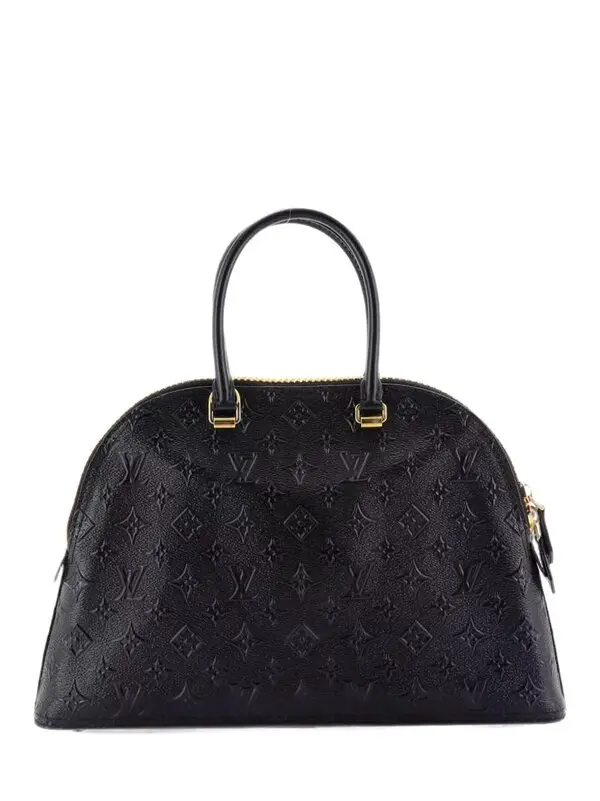 LOUIS VUITTON Embossed Monogram Midnight Canvas Satchel - Black