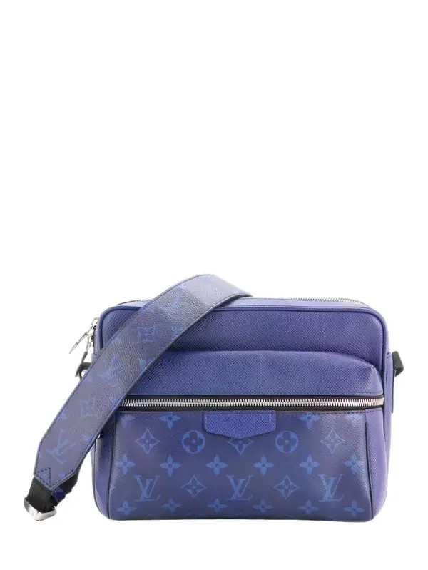 LOUIS VUITTON Monogram Taigarama Outdoor Messenger Bag - Blue