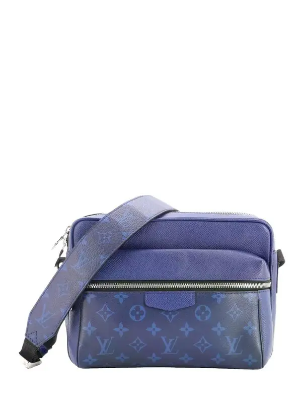 LOUIS VUITTON Monogram Taigarama Outdoor Messenger Bag - Blue