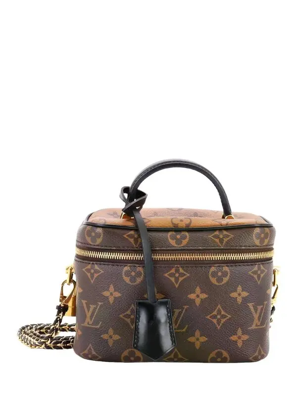 LOUIS VUITTON Reverse Monogram Canvas Pm Satchel - Brown