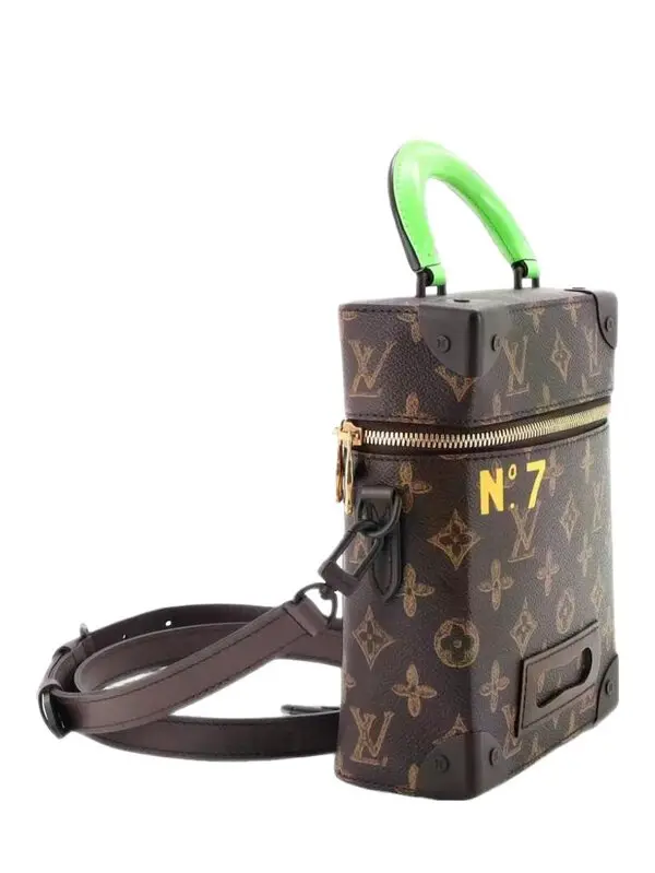 LOUIS VUITTON Vertical Box Trunk Bag No. 7 Trunk L'oeil Vintage Monogram Canvas Crossbody Bag - Brown