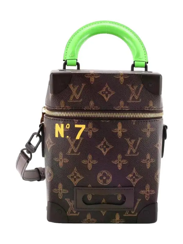 LOUIS VUITTON Vertical Box Trunk Bag No. 7 Trunk L'oeil Vintage Monogram Canvas Crossbody Bag - Brown