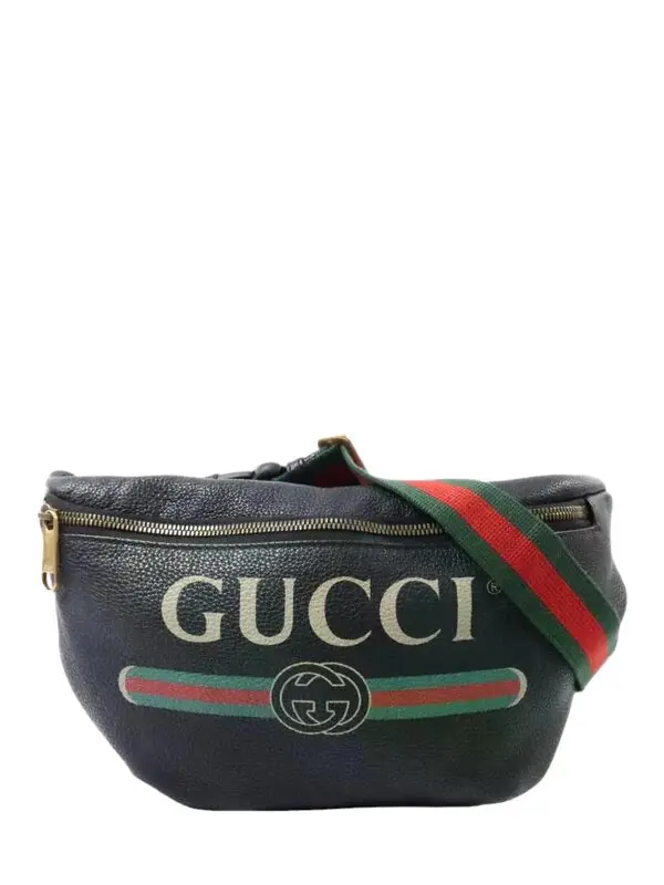 Gucci Gg Web Detail Belt Bag - Black