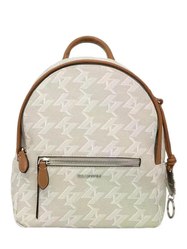 Karl Lagerfeld Ikon Monogram Choupette Backpack - Neutrals