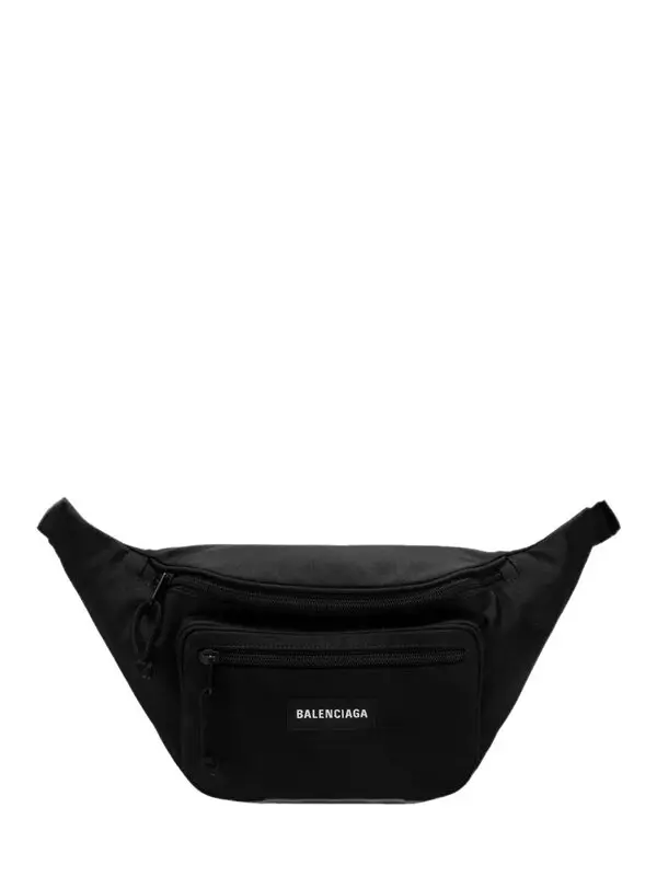 Balenciaga Logo Patch Belt Bag - Black