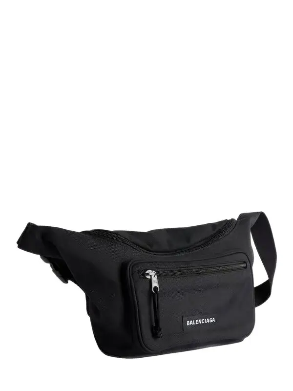 Balenciaga Logo Patch Belt Bag - Black