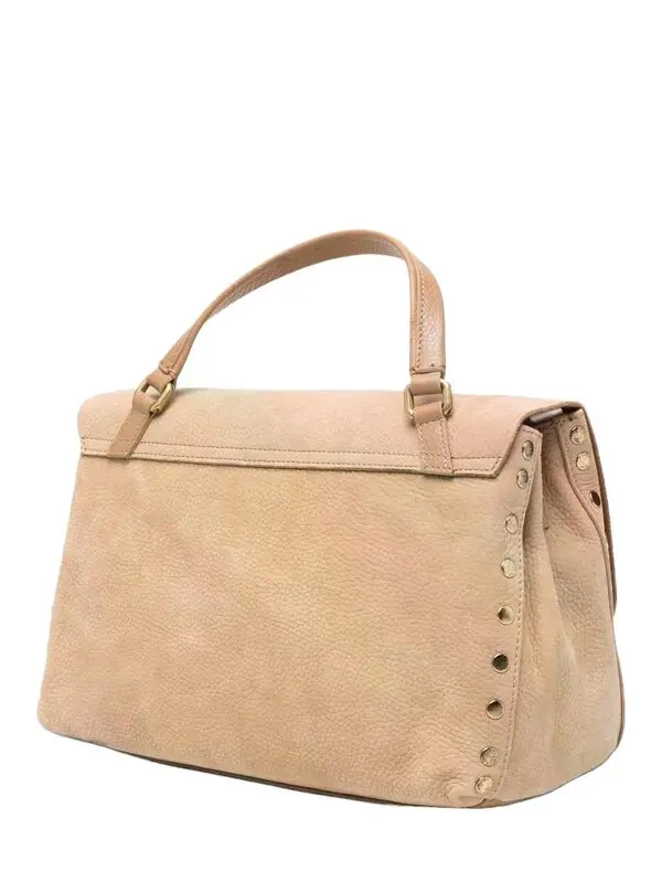 ZANELLATO Postina Jones Stud-embellished Leather Tote Bag - Neutrals