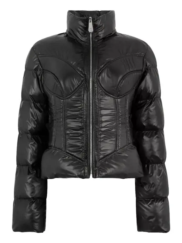 Philipp Plein Corset-style Padded Jacket - Black